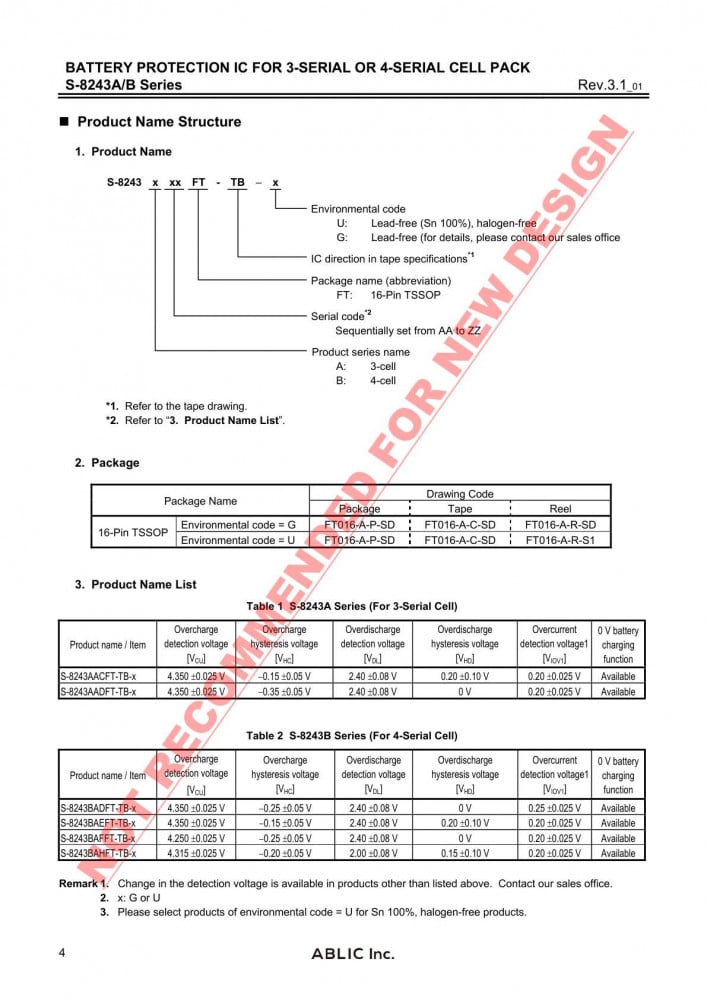 ABLIC S-8243BAEFT-TB-G datasheet page 4