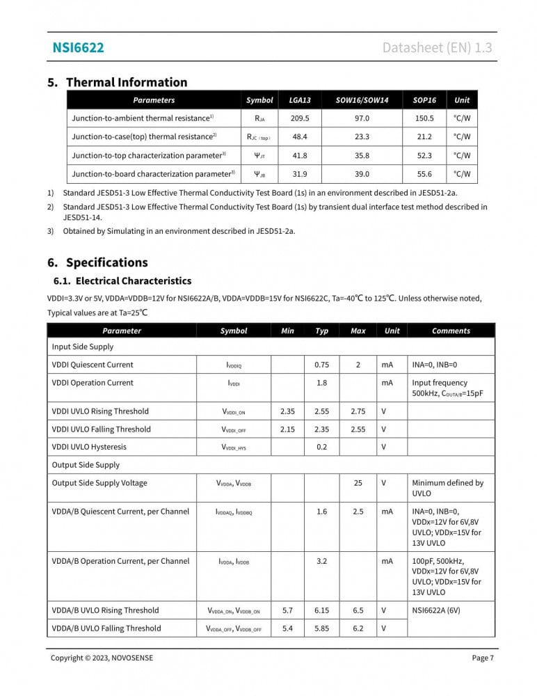 NSI6622 datasheet page 7