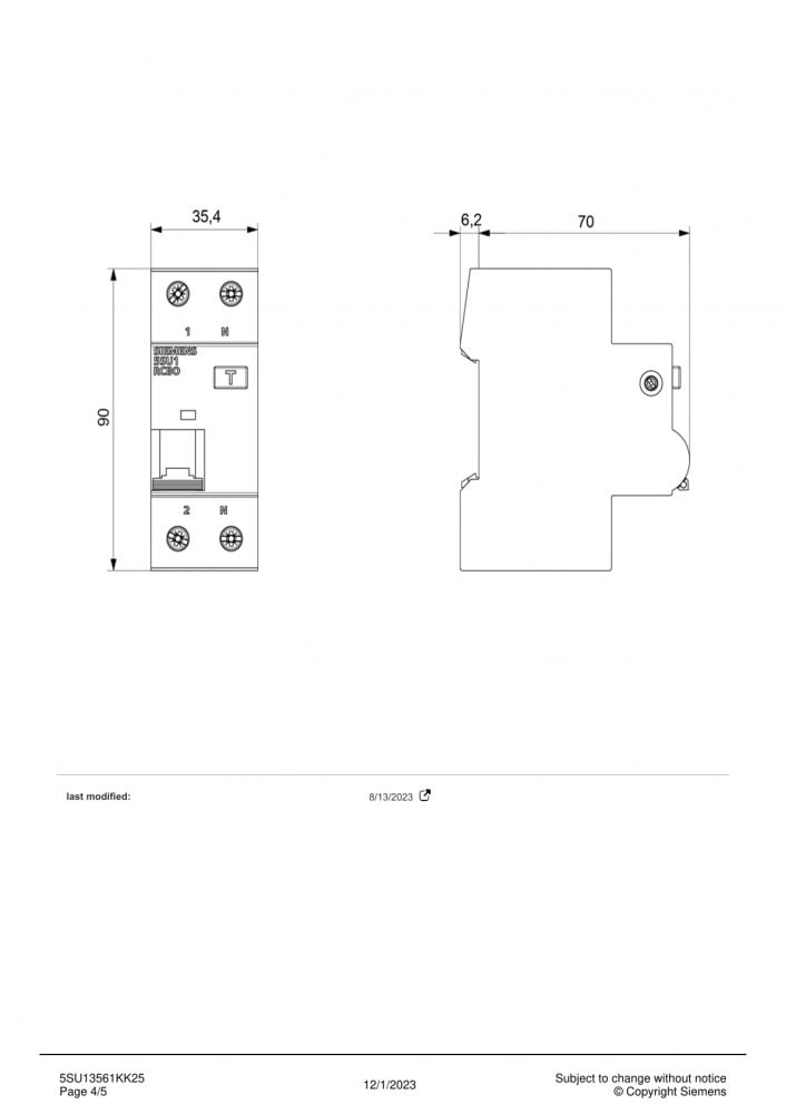 5SU1356-1KK25 technical document page 4