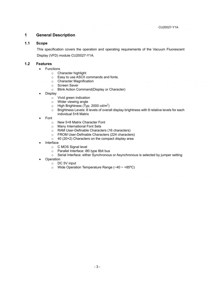 CU20027-Y1A specification page 4