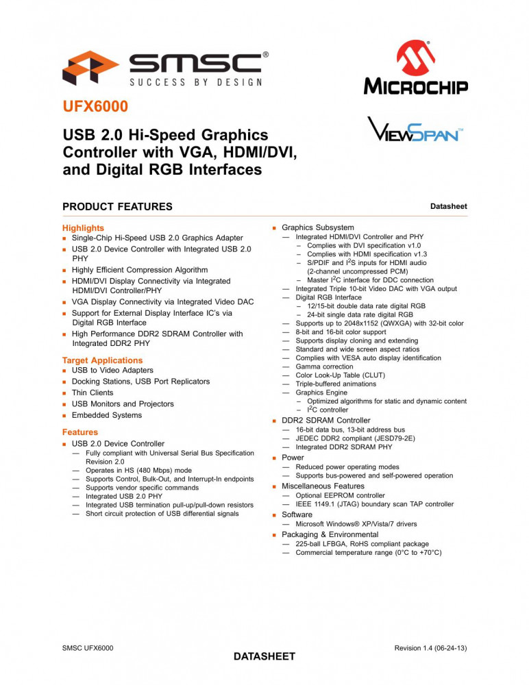 UFX6000 datasheet page 1