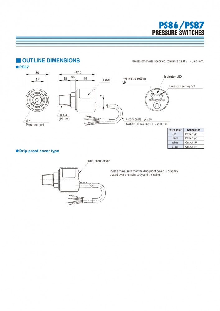 Nidec PS87 technical document page 5