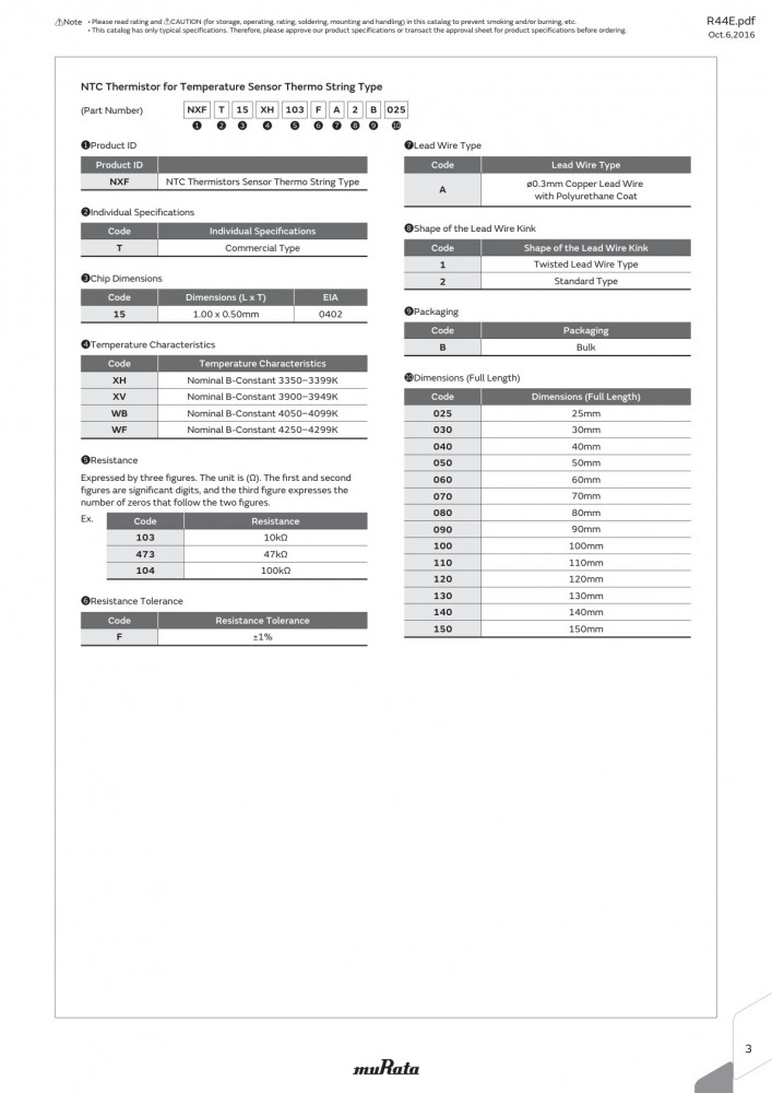 Murata NTC thermistor catalog page 5