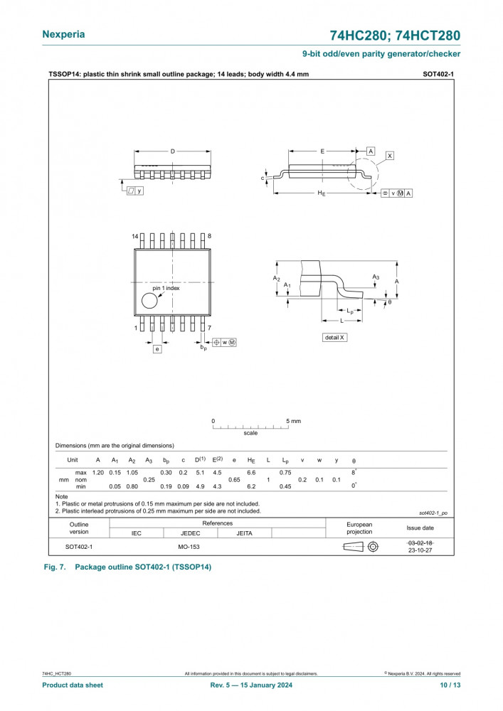 74HC280D,653 technical document page 10