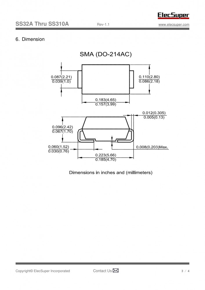 SS36A datasheet page 3