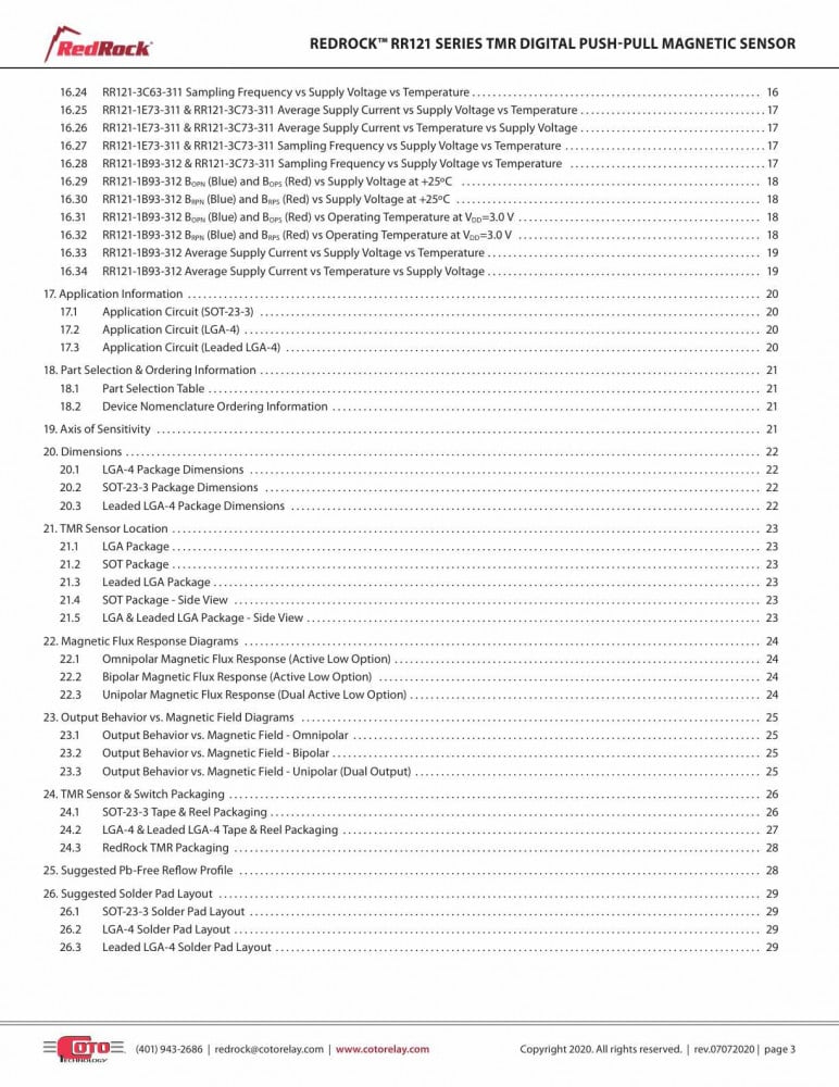 COTO RR121 datasheet page 3