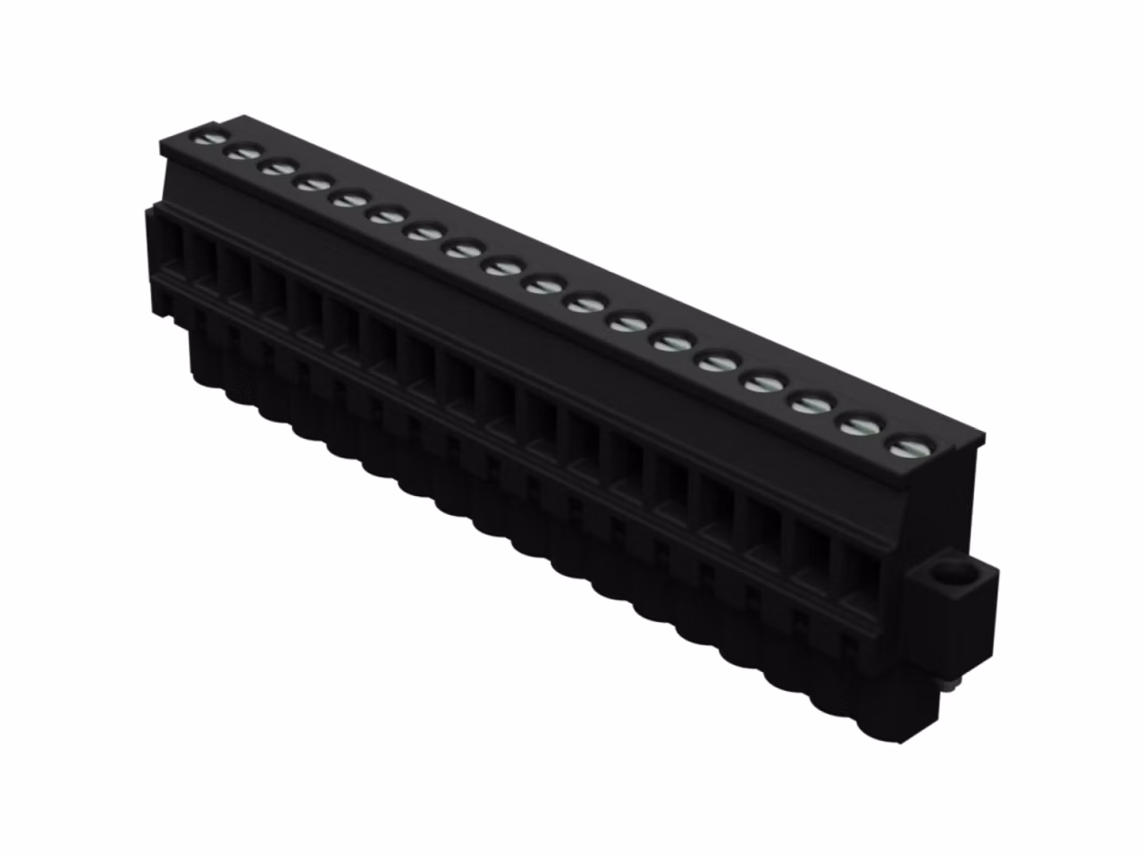 5.00mm Pitch Eurostyle Vertical Plug, with Retention Screws and Standard Imprinting, Rear Wire Entry, Black, 18 Circuits for sale