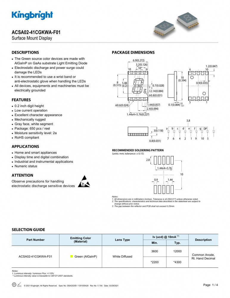 ACSA02-41CGKWA-F01 datasheet page 1