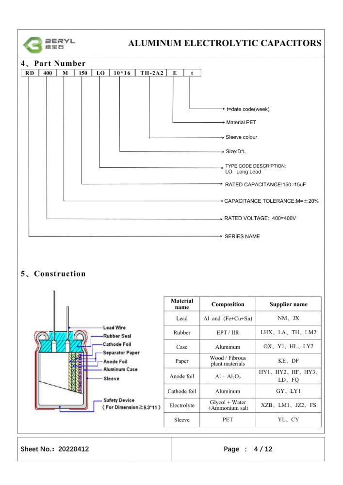 RD400M150LO10*16TH-2A2Et specification page 4