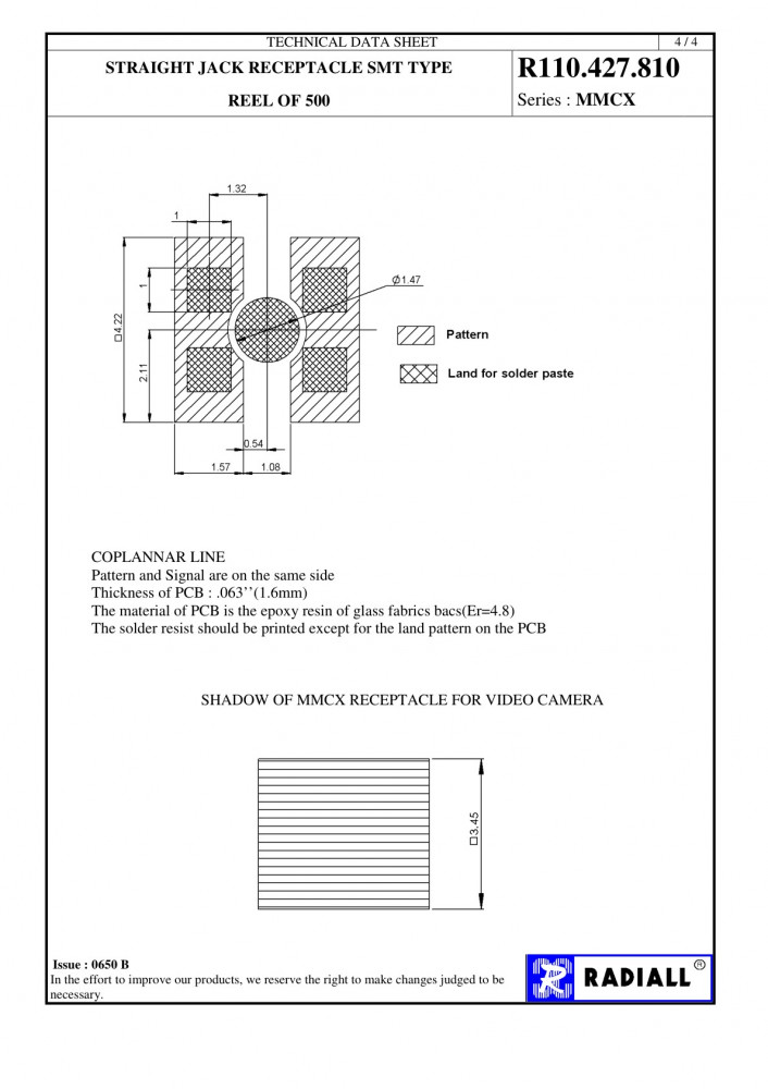 Radiall R110.427.810 technical document page 4