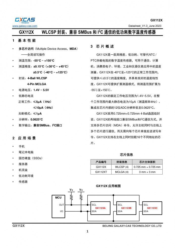 GX112XE datasheet page 1