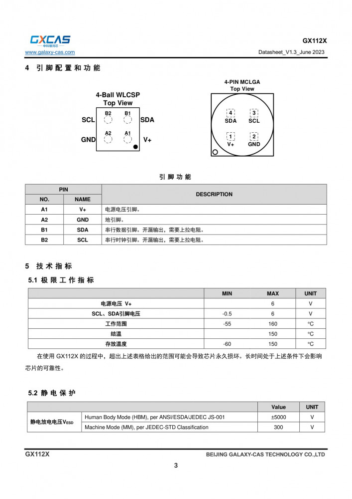 GX112XE datasheet page 3