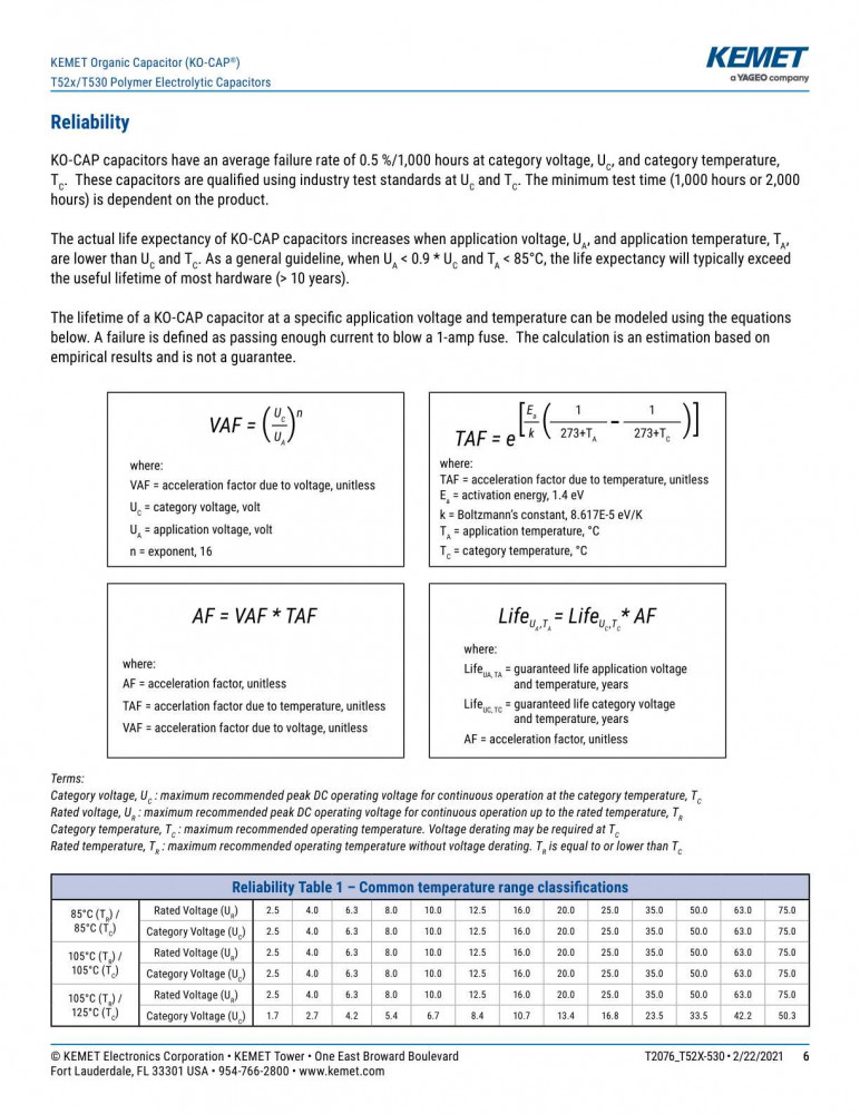 KEMET KO-CAP datasheet page 6