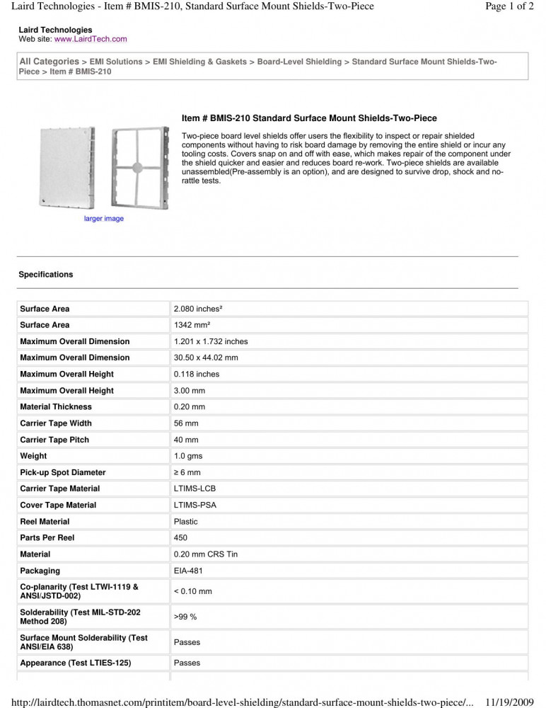 BMI-S-210-F technical document image, page 1
