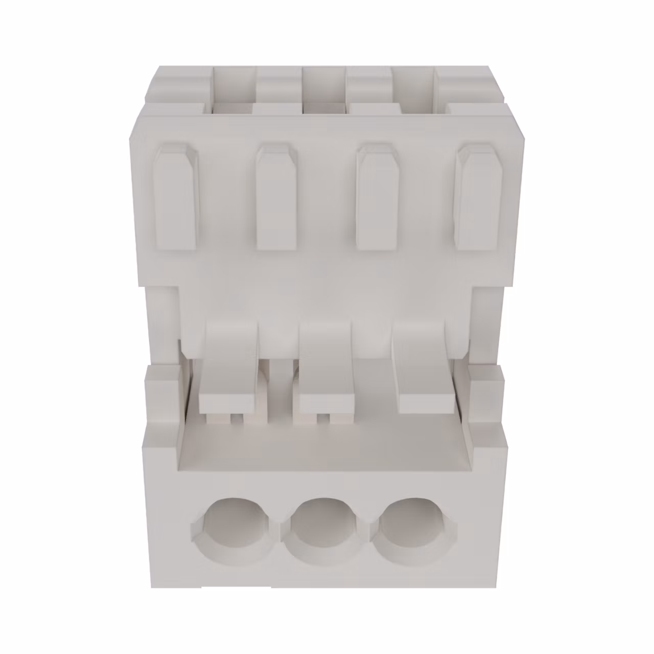 Appli-Mate RAST 2.5 Female Connector, 2.50mm Pitch, 3 Circuits, All Position Keys, Open Endwalls, Voided Circuit 3 for sale