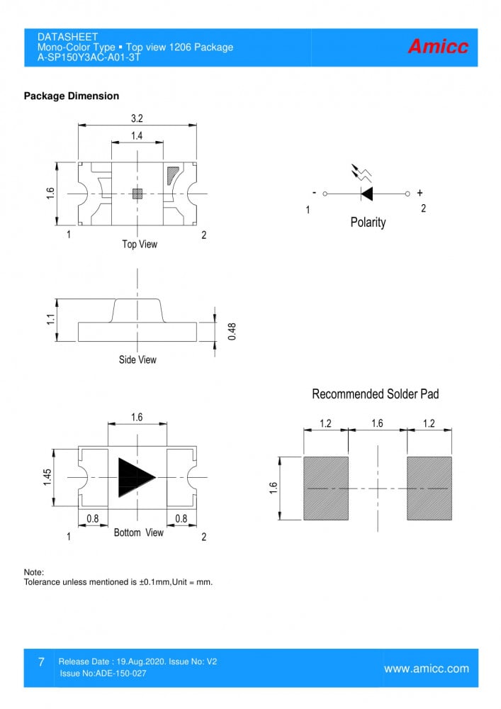 A-SP150Y3AC-A01-3T datasheet page 7