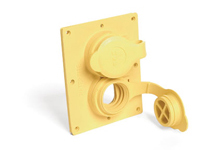 Watertite GFCI Multiple Outlet FD Box, (1)NEMA 5-20 Duplex with Flip Lids, 15.24m (50.0') Cord Length, 14/3 SOOW Cord, NEMA 5-20 Watertite Plug