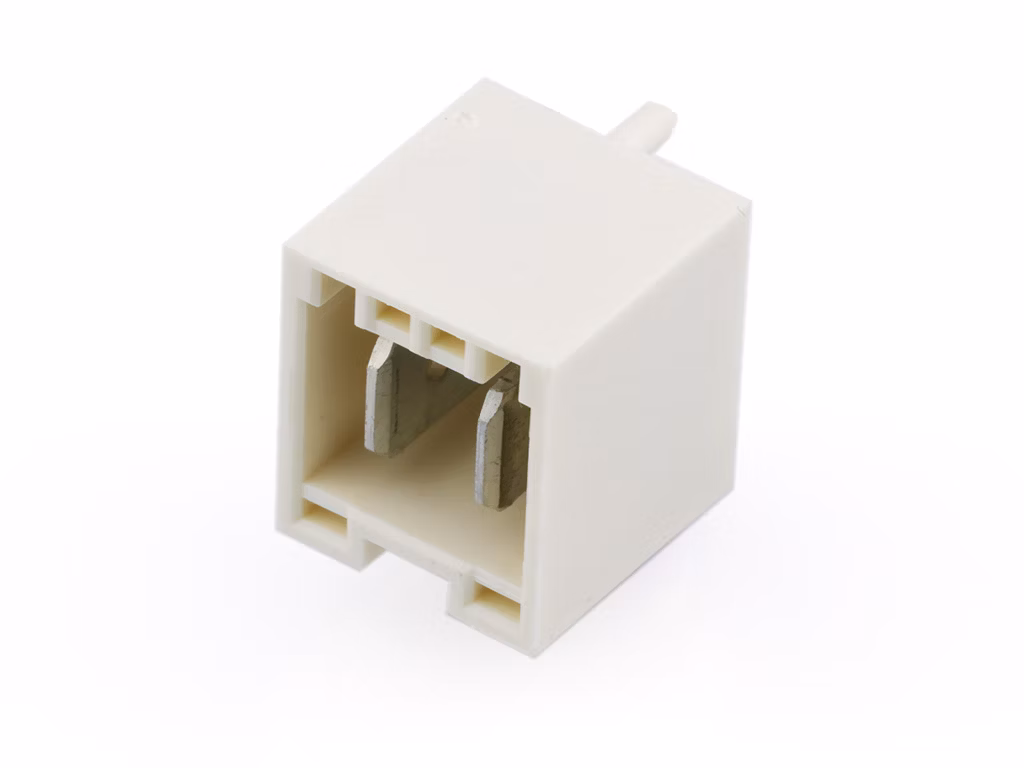 Appli-Mate RAST 2.5 Header, Vertical, 4 Circuits, Tin (Sn) Plating, Glow-Wire Capable, Positioning Keys B and C Blocked, Circuit 4 Voided, with Latch, Natural