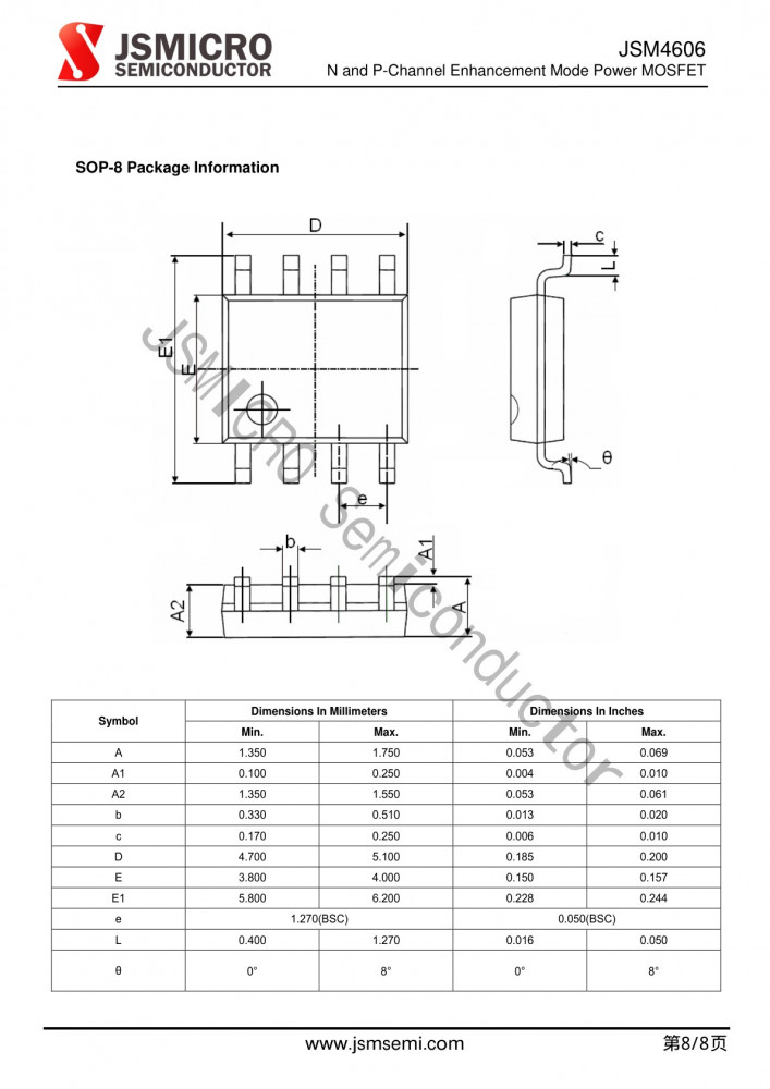 JSM4606 datasheet page 8