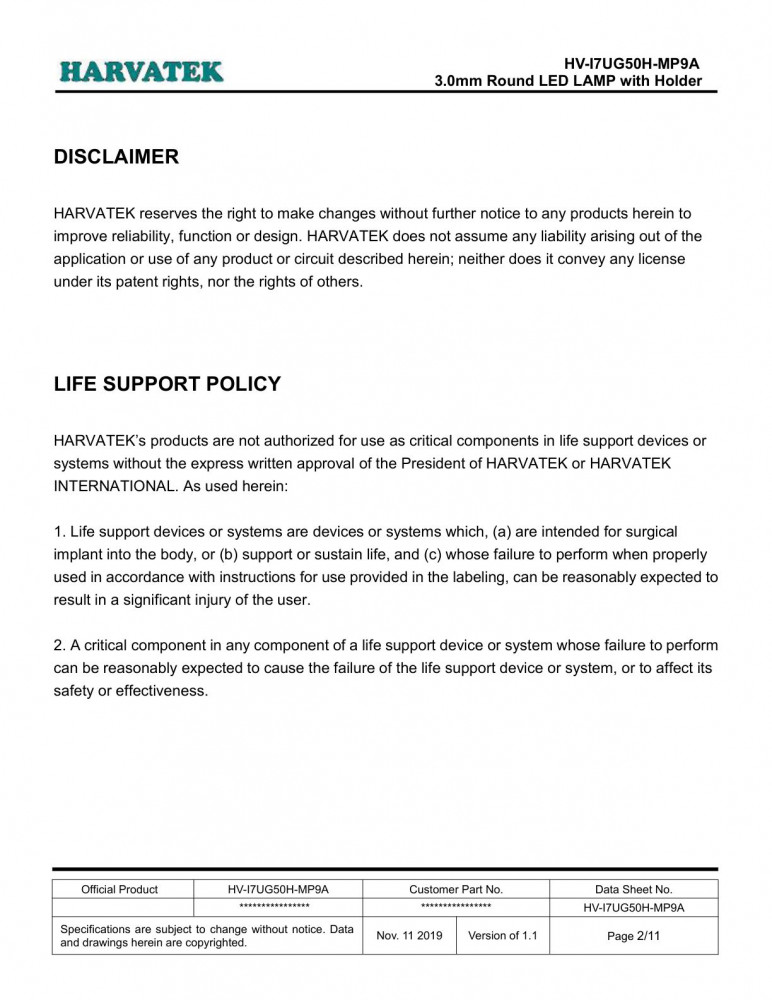 HV-I7UG50H-MP9A datasheet page 2
