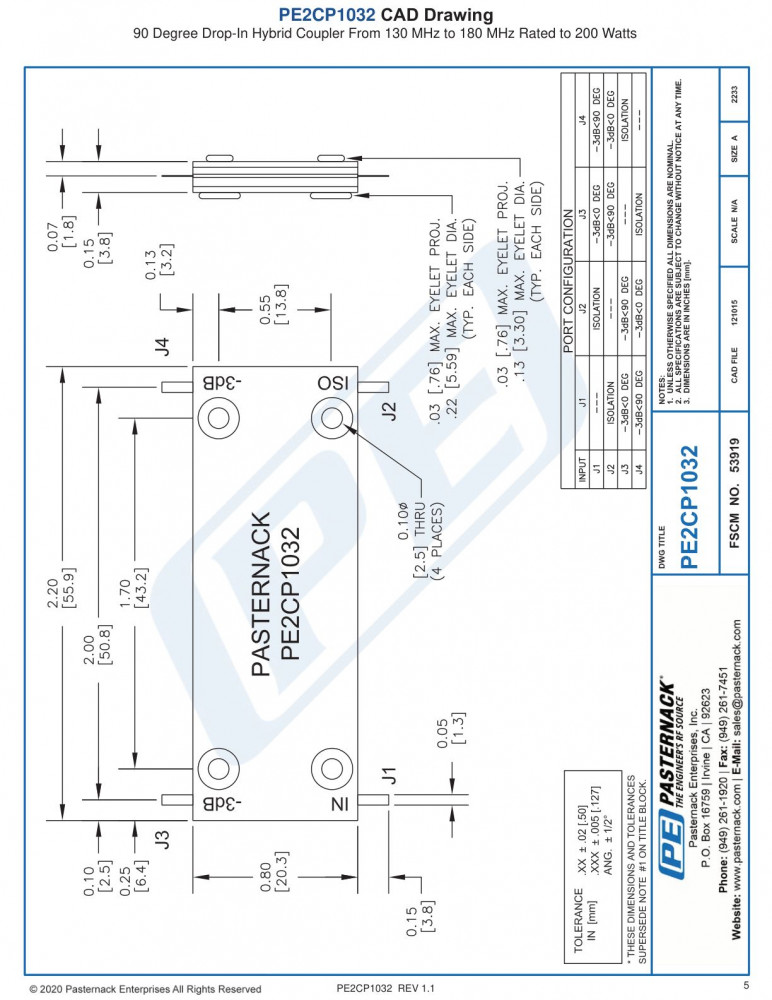 PE2CP1032 datasheet page 5