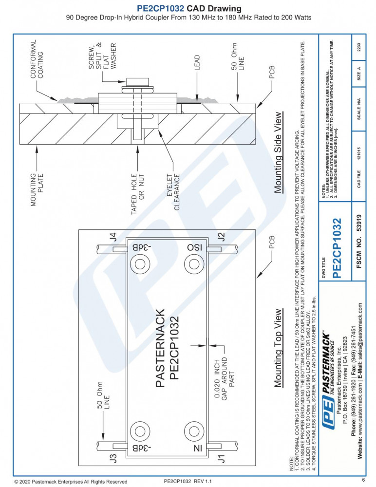 PE2CP1032 datasheet page 6