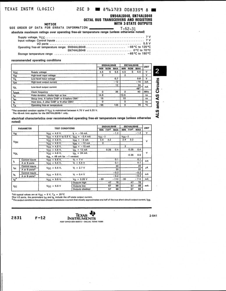 74ALS647-1NT datasheet page 10