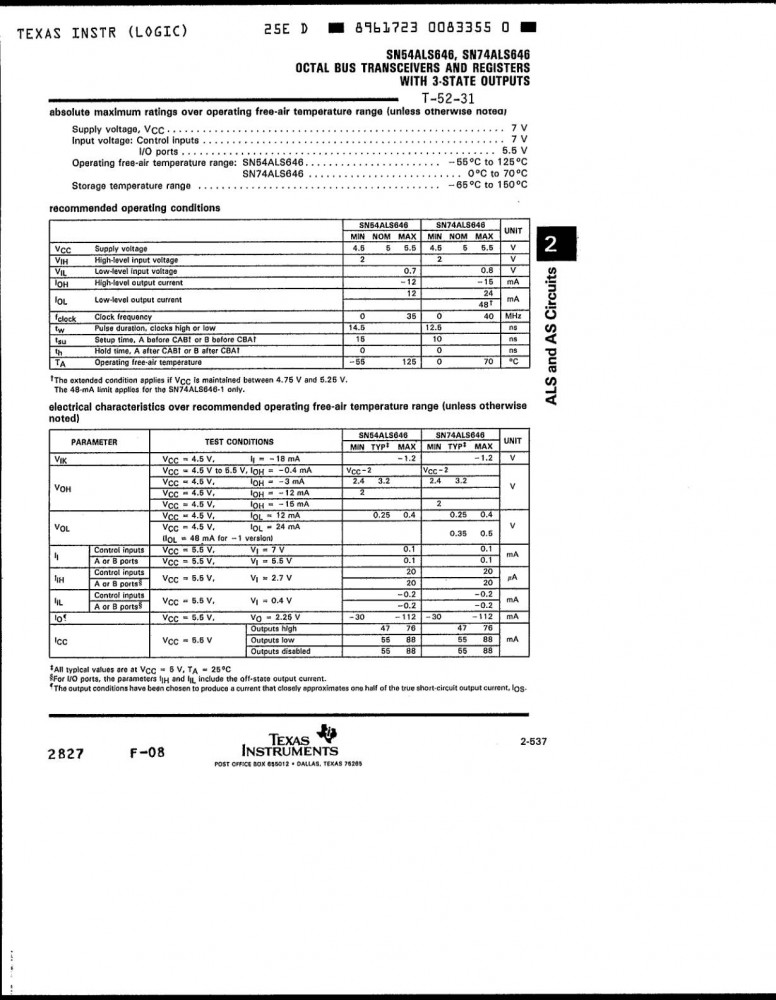 74ALS647-1NT datasheet page 6