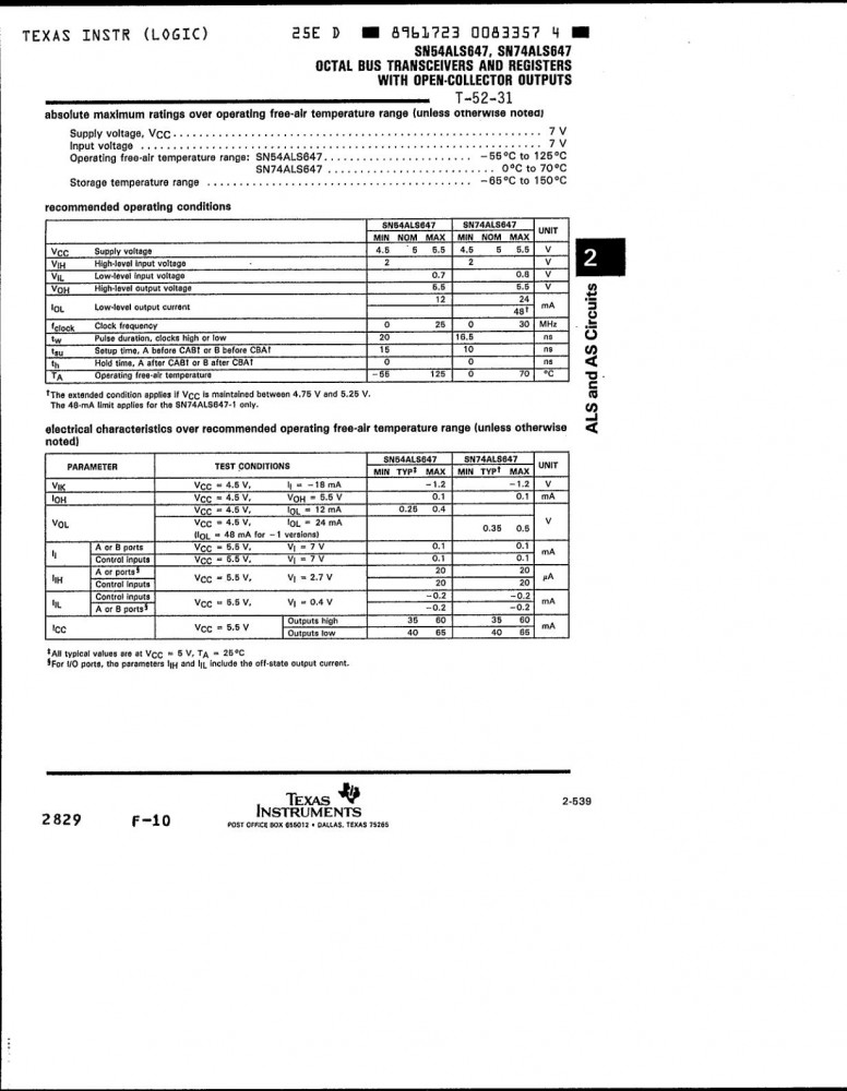 74ALS647-1NT datasheet page 8