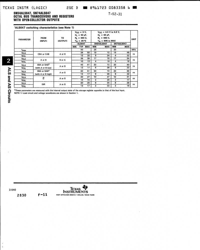 74ALS647-1NT datasheet page 9