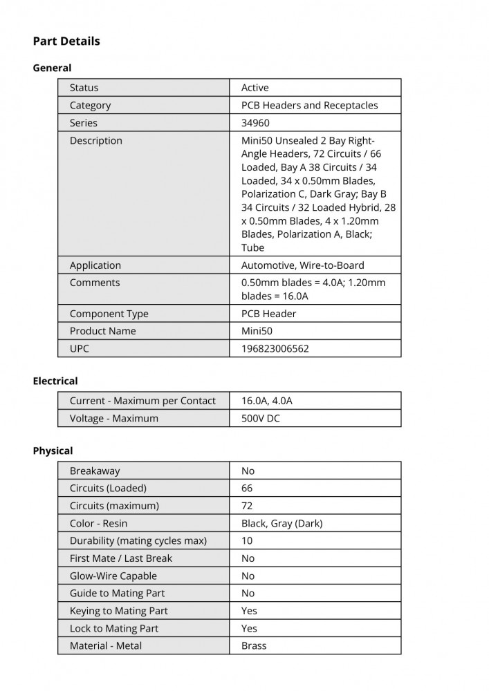 MOLEX 349607292 technical document image, page 2