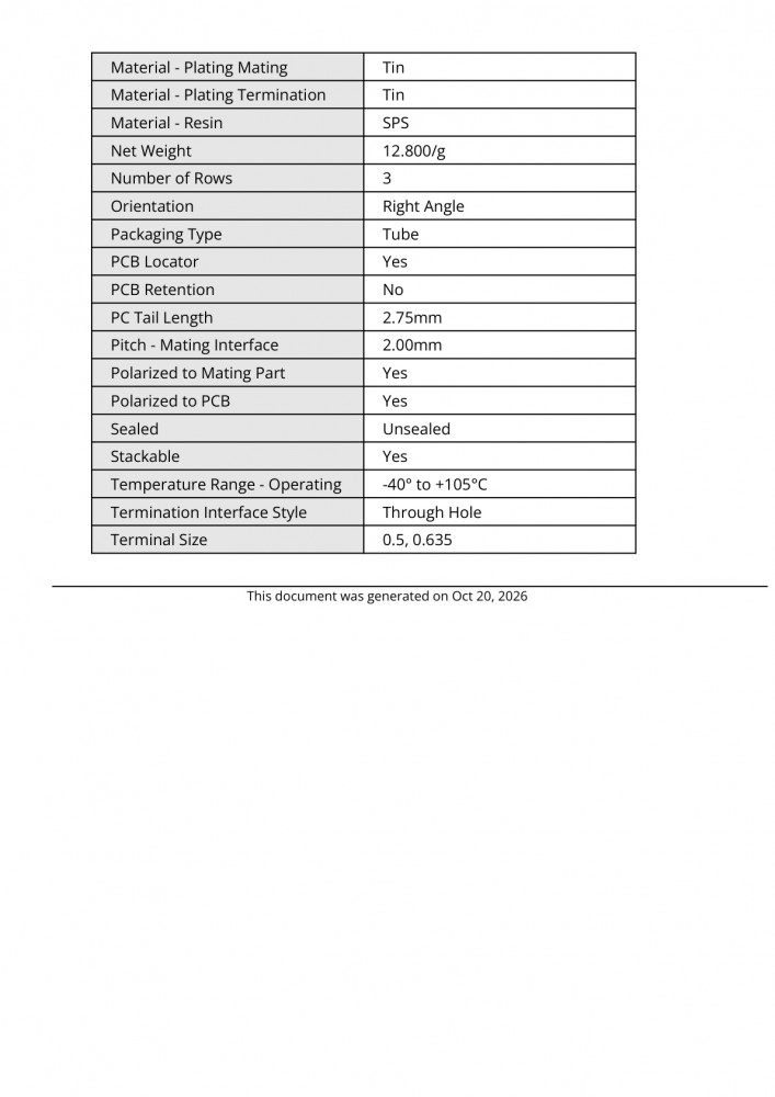 MOLEX 349607292 technical document image, page 3