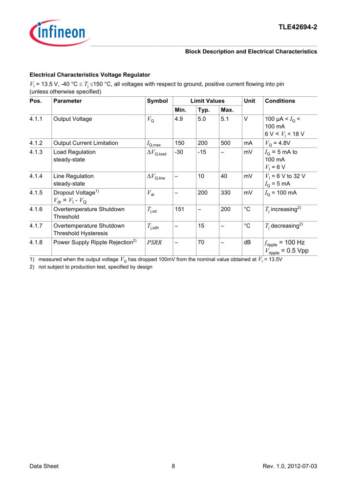 TLE42694-2EL datasheet page 8