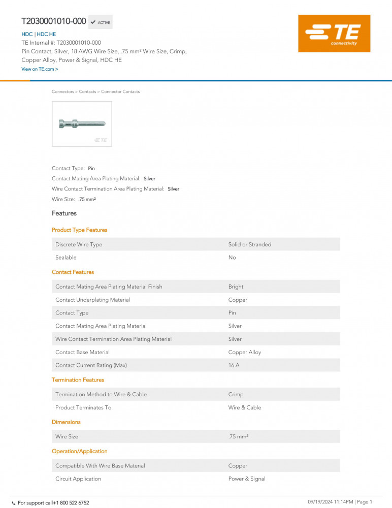 T2030001010-000 technical document page 1