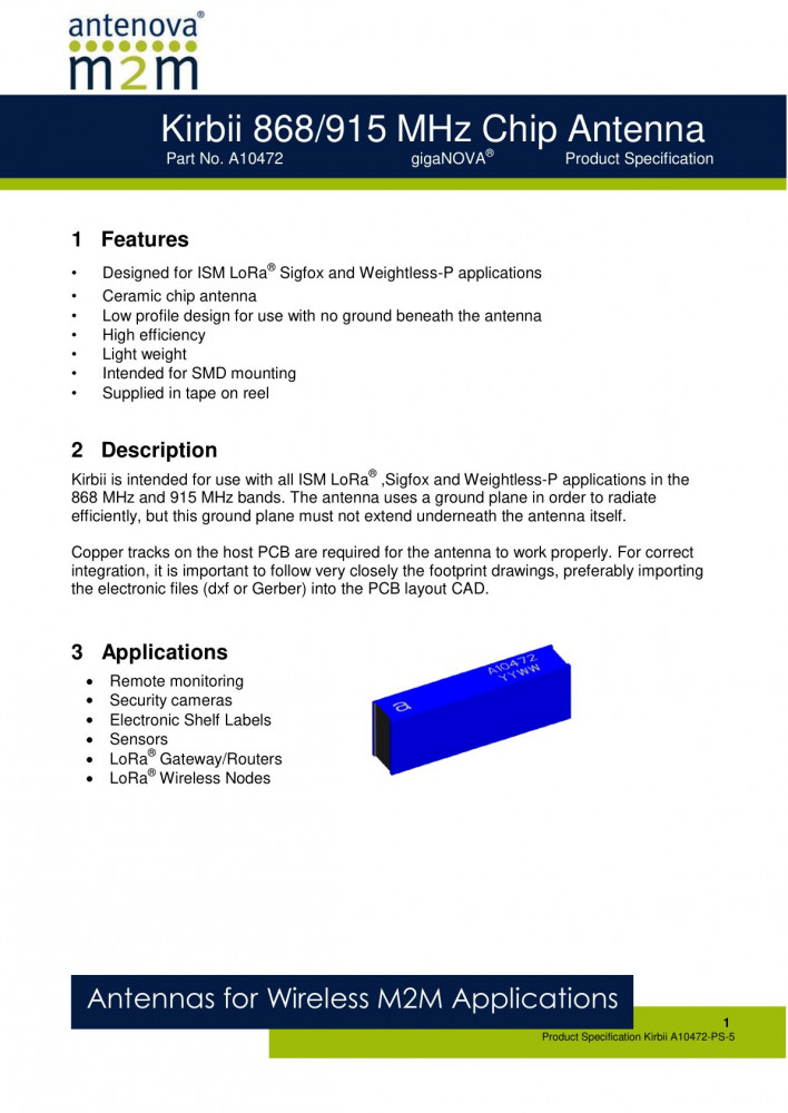 A10472 datasheet page 1