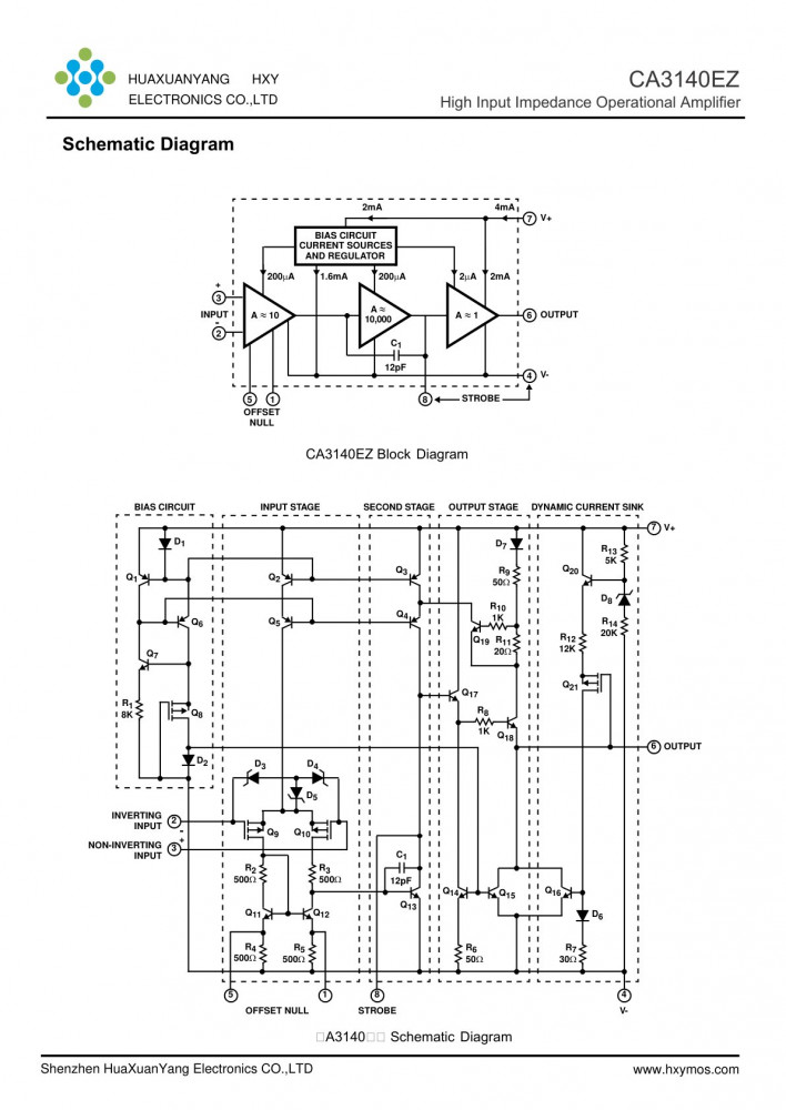 CA3140EZ-HXY datasheet page 3