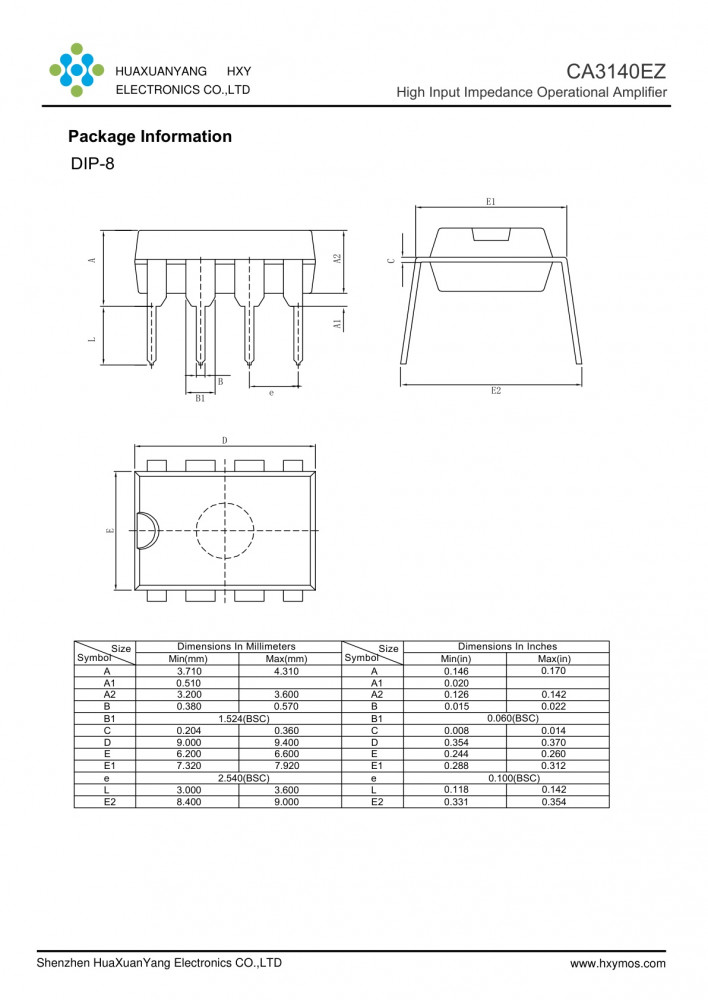 CA3140EZ-HXY datasheet page 5