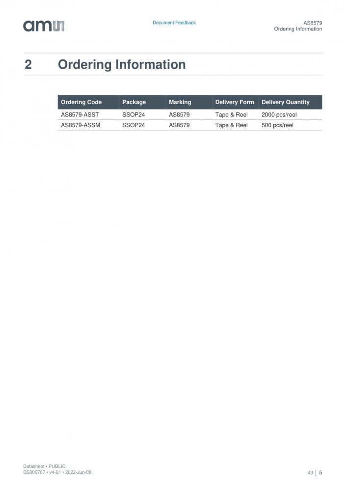 AS8579 datasheet page 6