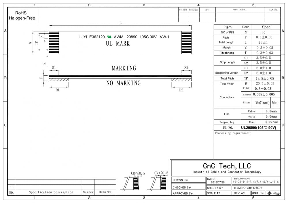 CNC Tech 310-40-0076 technical document page