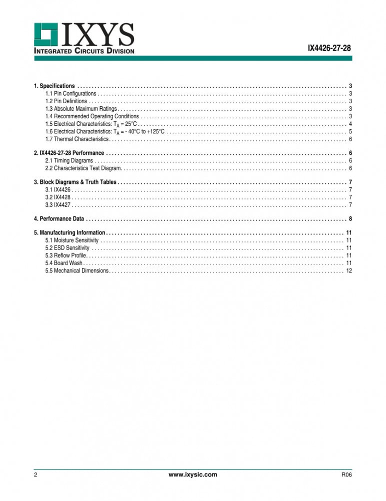 IX4426N datasheet page 2
