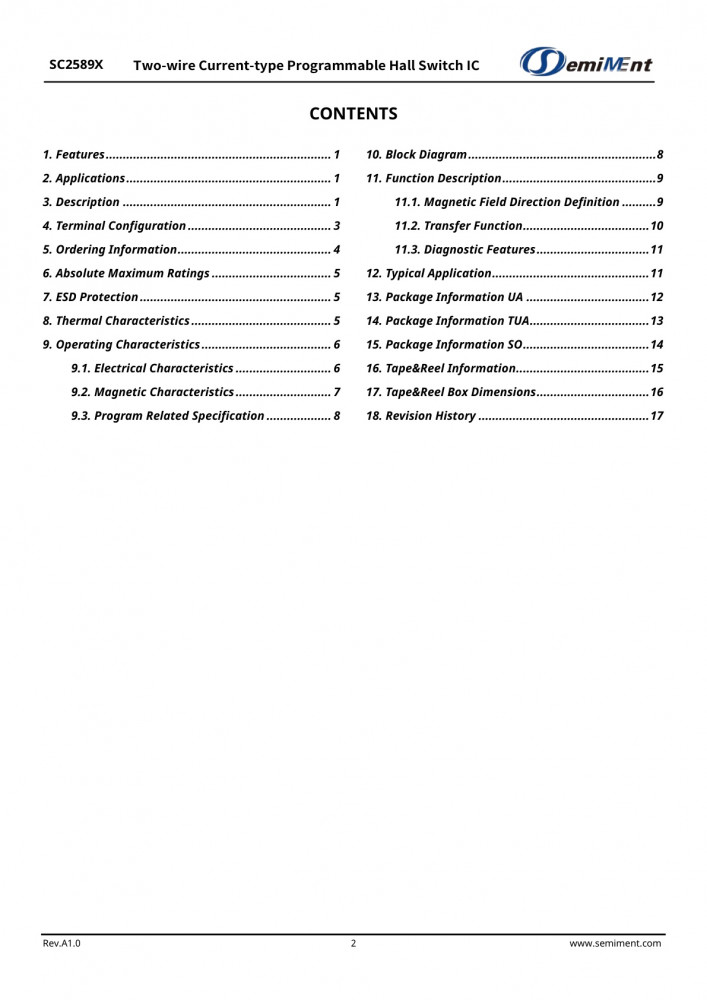 SC2589X datasheet page 2
