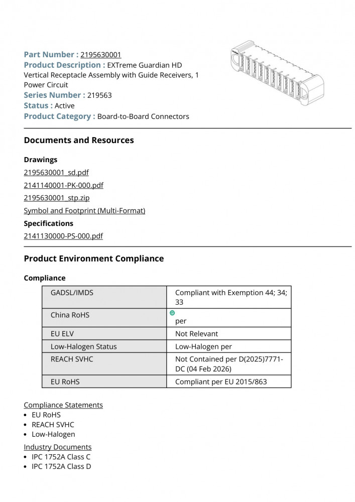 2195630001 technical document preview, page 1