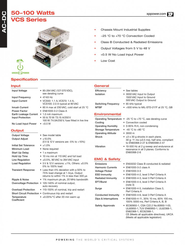 VCS70US24 technical document preview, page 1