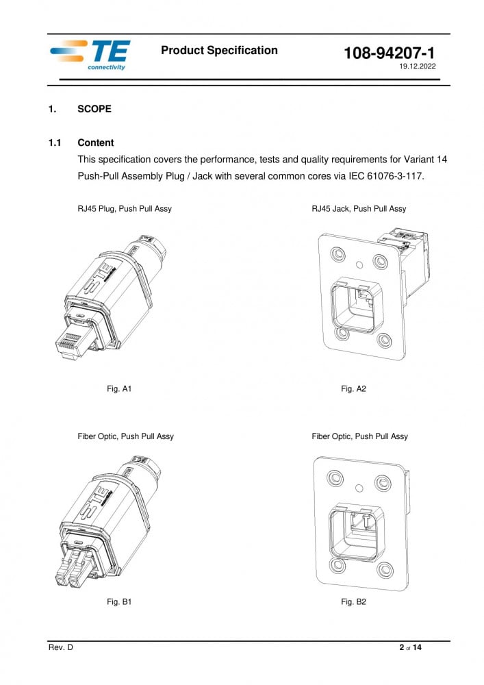 TE Connectivity Variant 14 specification page 2