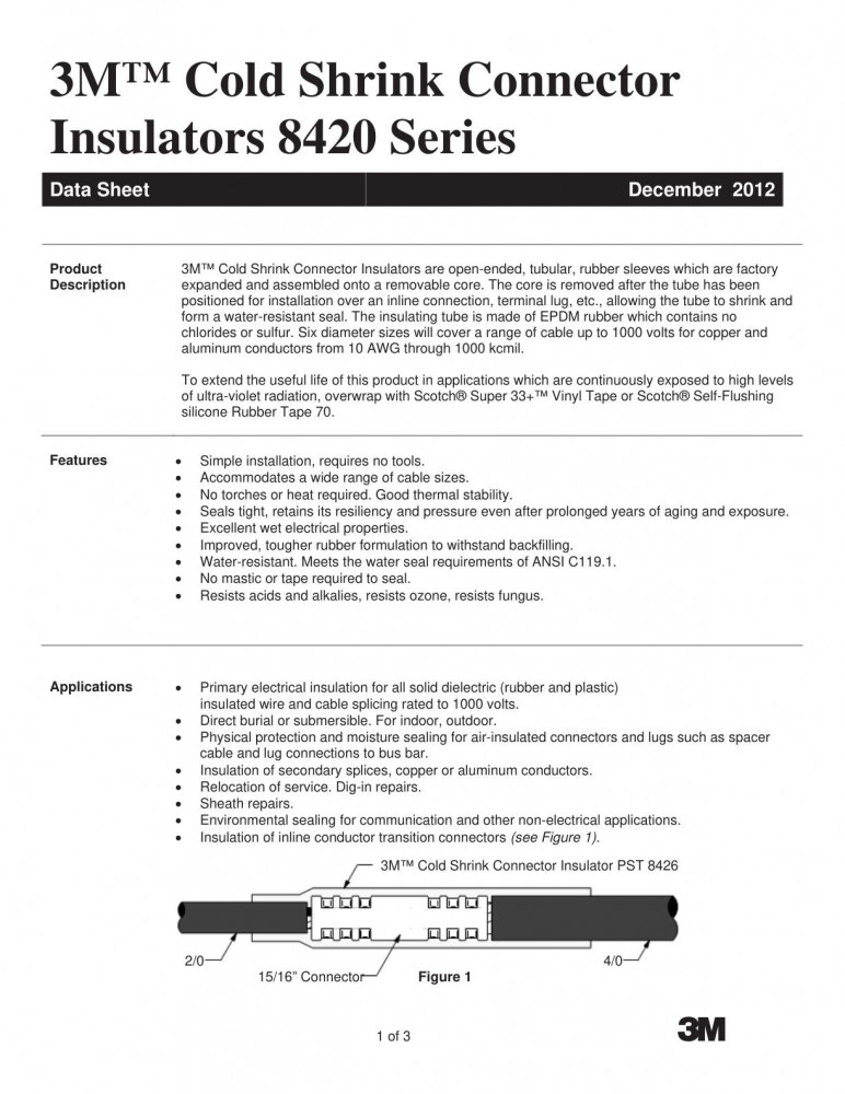 3M 8420 Series datasheet page 1