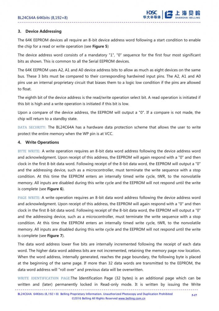 BL24C64A datasheet page 5