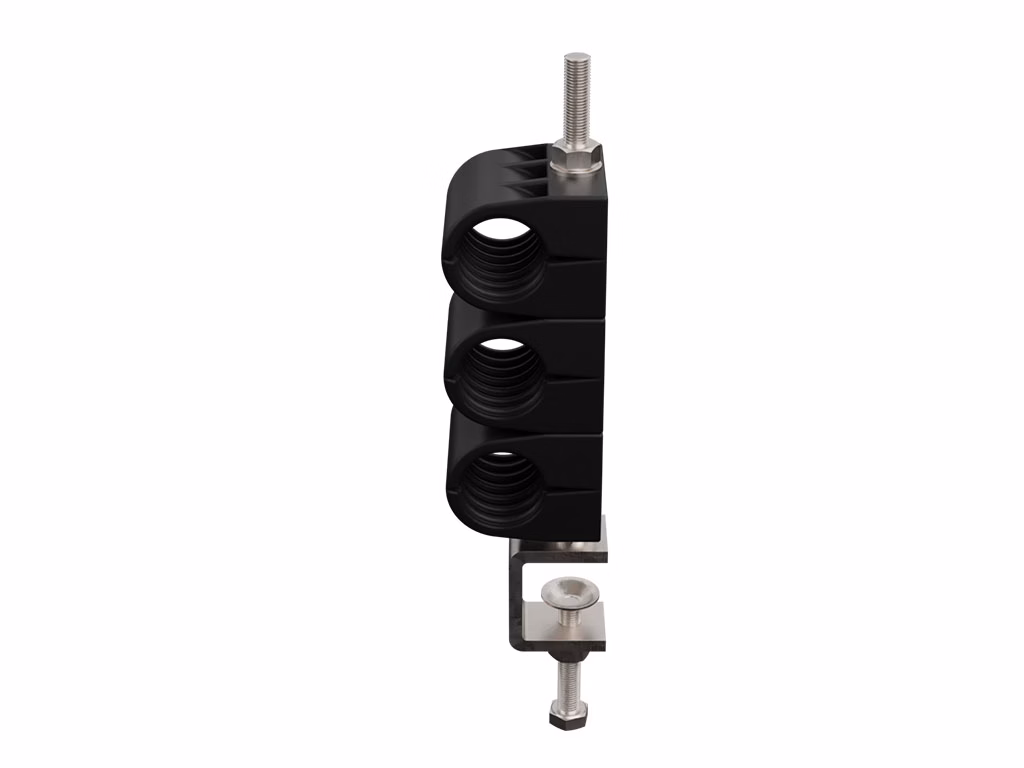 Single Side, 3-Hole, Feeder Clamp for 7/8