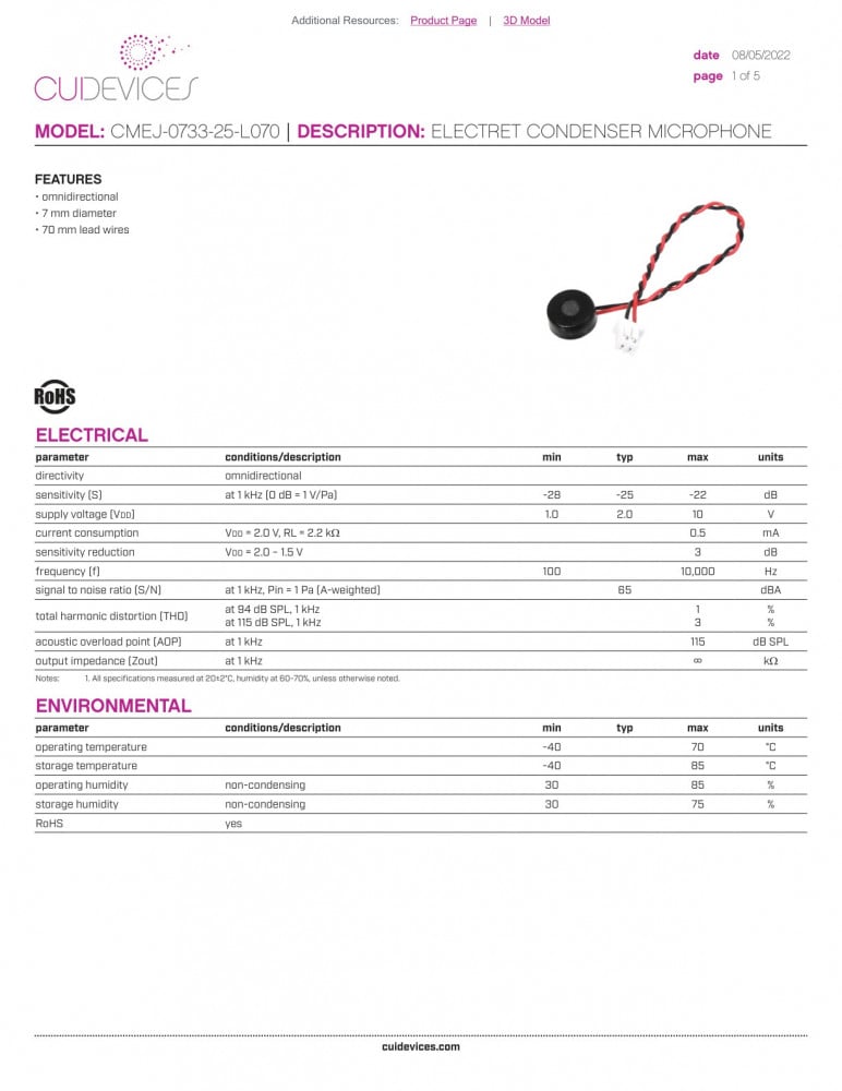 CMEJ-0733-25-L070 datasheet page 1