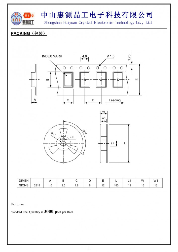 HY32768KSMD3215YA2R30 datasheet page 3