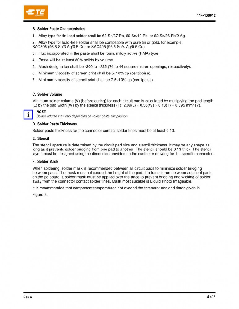 TE Connectivity 2325864-1 application specification page 4